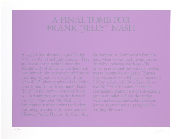 A Final Tomb For Frank Jelly Nash by Robert Morris on artnet