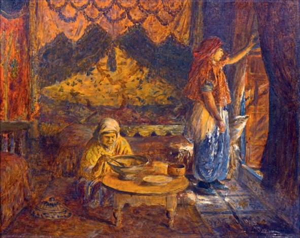 Scène dintérieur à Tunis by Joseph Saint-Germier on artnet