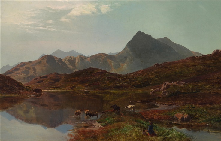 Snowdon from Llyn-y-Cwm, Flynnon by Sidney Richard Percy on artnet