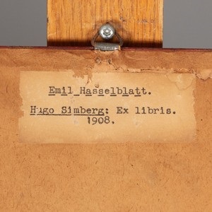 Exlibris Emil Hasselblatt by Hugo Simberg on artnet