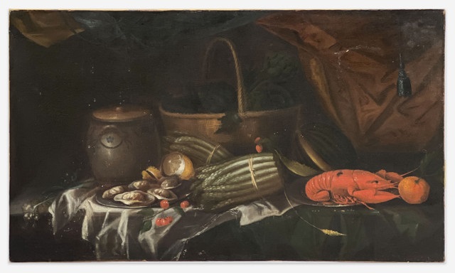 Still Life with Lobster, Oysters, and Asparagus by Pieter de Ring on artnet