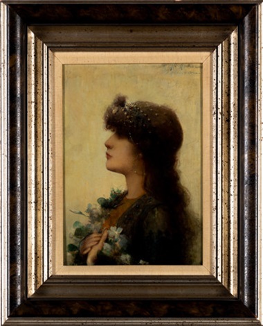 Femme à la coiffe de perles Sarah Bernhardt. by Albert Matignon on artnet