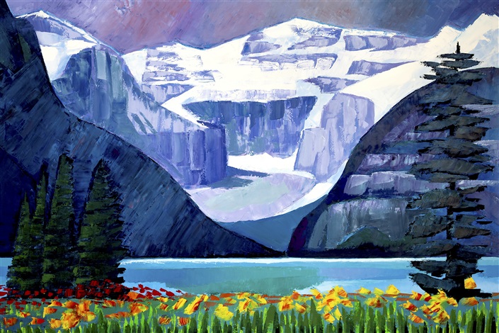 SOMNOLENT AFTERNOON LAKE LOUISE by David Pugh on artnet