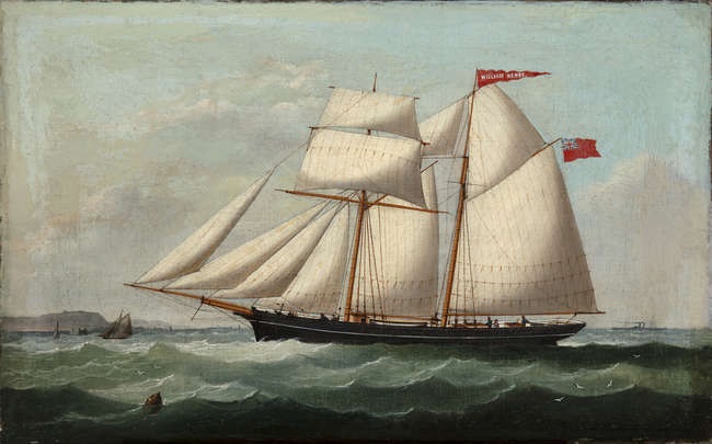 The Schooner William Henry off Belfast Lough by Joseph Joshua Semple on ...