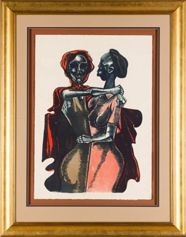 Dedication to Ruth First and Lilian Ngoyi by Dumile Feni on artnet