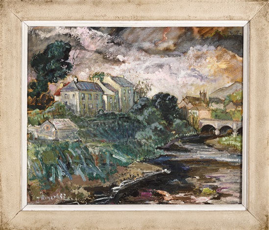 View of the Carlisle Bridge and Dargle River, Bray by Yann Renard ...