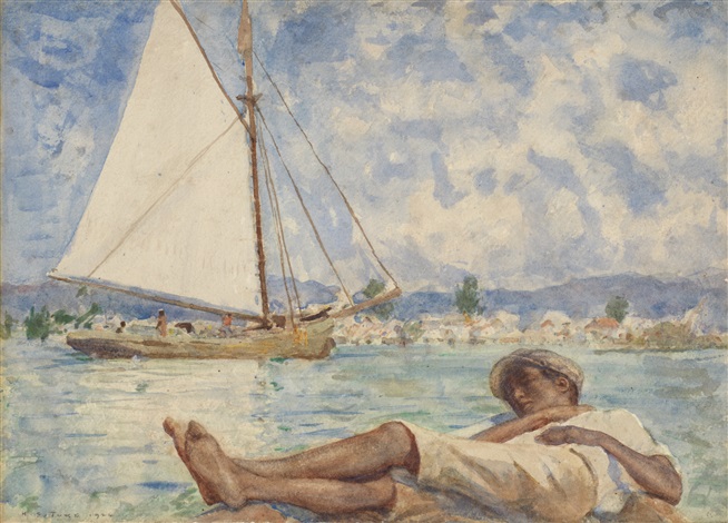 Sunny hours in Jamaica by Henry Scott Tuke on artnet