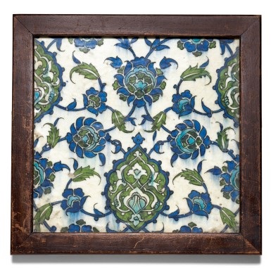 A DAMASCUS POTTERY TILE, SYRIA, LATE 16THEARLY 17TH CENTURY on artnet