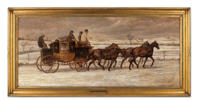 Coaching scene in Winter by William Henry Wheelwright on artnet