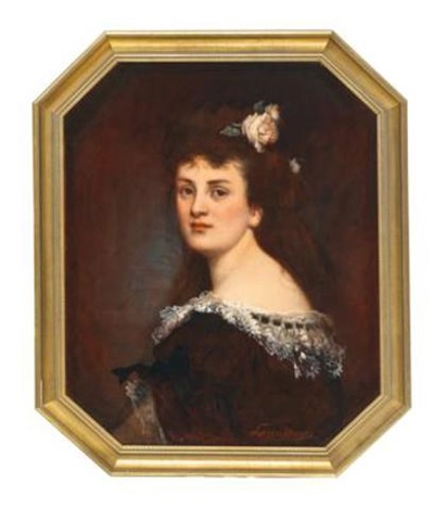 Porträt von Anna Keppler geb. Glenk 1847 in Ellingen by Alexander von ...