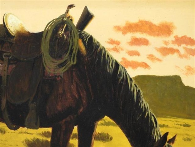 Horse and Cowboy Cover Study Painting by Stan (Stanley Walter) Galli on ...