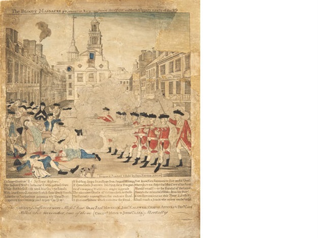 The Bloody Massacre perpetrated in King-Street Boston on March 5th, 1770... by Paul Revere on artnet