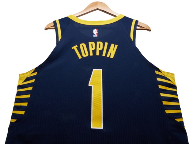Obi Toppin Indiana Pacers 2023-2024 Kia NBA Tip-Off Game Worn Icon ...