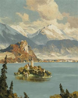 Blick auf den Bleder See by Hans Maurus on artnet