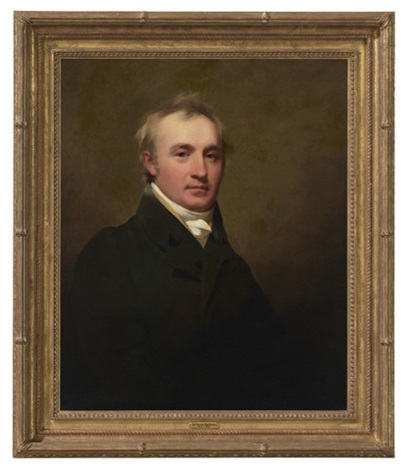 Portrait of a gentleman, said to be the Rev. John Lockhart 1761-1842, half-length, in a black ...