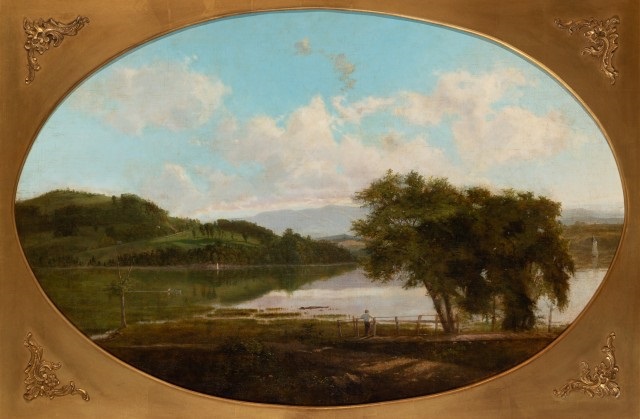 Landscape with Figure and Fence, 1860 by Arthur Parton on artnet