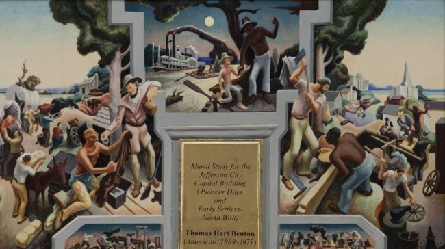 A Social History of Missouri Mural Study for the Jefferson City Capitol ...