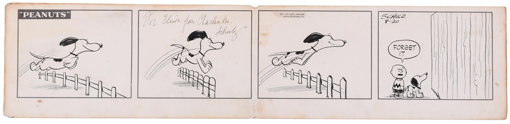 PEANUTS DAILY COMIC STRIP ORIGINAL by Charles M. Schulz on artnet