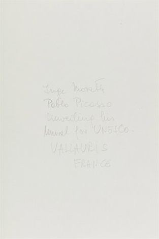 Picasso unveiling mural for UNESCO by Inge Morath on artnet