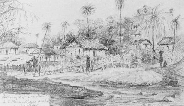The village of Sundisa in the Punna Rajas State by William Daniell on ...