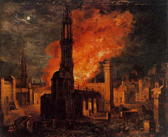 The burning of the city of Troy by Daniel van Heil on artnet