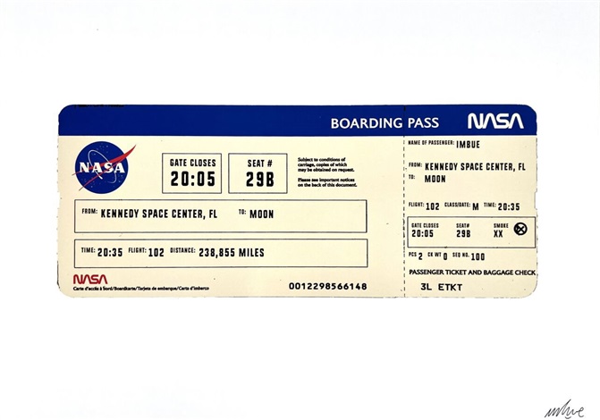 Boarding Pass Nasa by Imbue on artnet