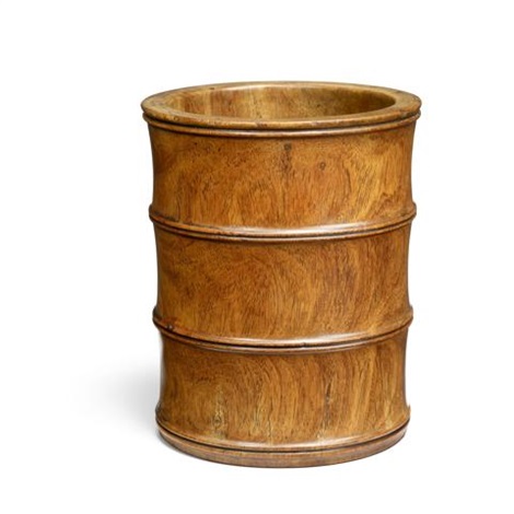A HUANGHUALI BAMBOO-SHAPED BRUSHPOT, BITONG, 18th century on artnet