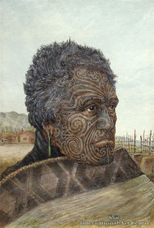 Tomika Te Mutu Chief of Ngaiterangi Tribe, Bay of Plenty by Horatio ...