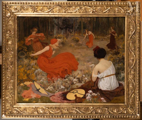 Jeunes femmes dans un sous-bois by Paul Albert Laurens on artnet