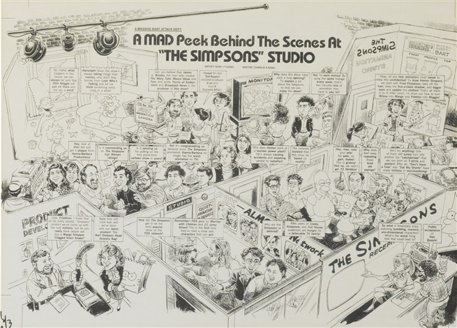 MAD Magazine A Mad Peek Behind The Scenes At The Simpsons Studio by Sam ...