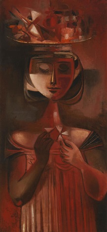 Mujer Con Flora Blanca, by Anibal Gil on artnet