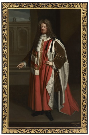 Portrait of Admiral Edward Russell, 1st Earl of Orford 1652-1727, full ...