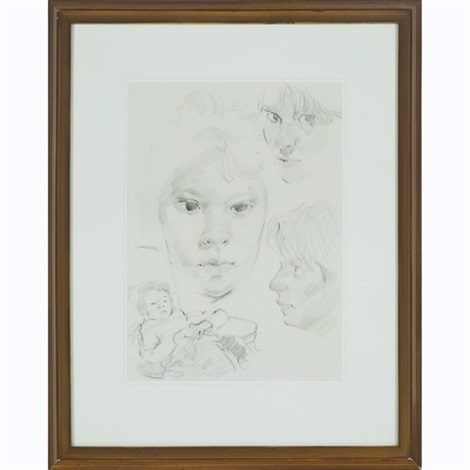 FOUR FACES, CA. 1980 by Arthur Shilling on artnet