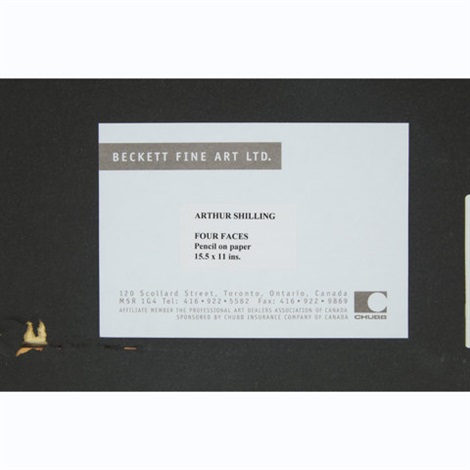 FOUR FACES, CA. 1980 by Arthur Shilling on artnet