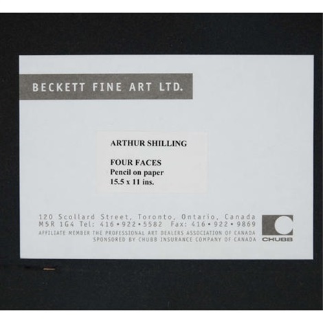 FOUR FACES, CA. 1980 by Arthur Shilling on artnet
