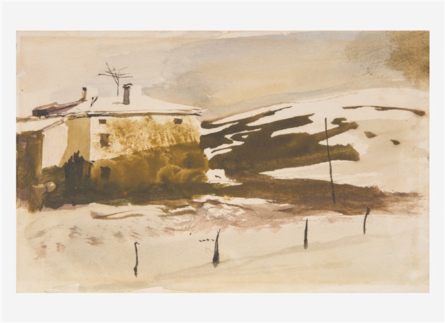 Kuerners House and Barn Christmas Card by Andrew Wyeth on artnet