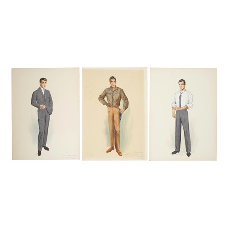 Rock Hudson John Rambeau Three Costume Sketches by Paula Giokaris for ...