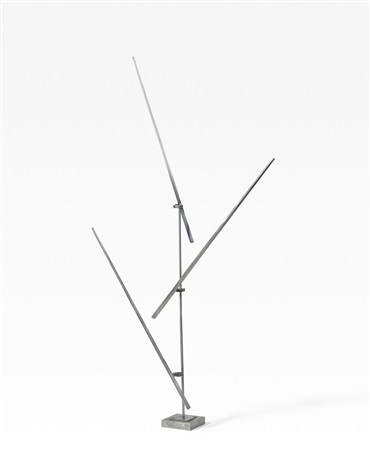 Three Lines up Staggered by George Rickey on artnet