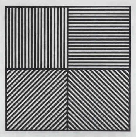 A square divided horizontally and vertically into four equal parts ...