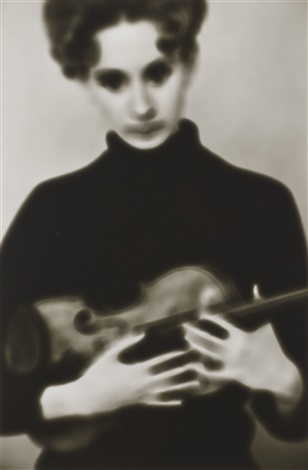 Lee Nevin with Violin, 1963 by Frederick Sommer on artnet