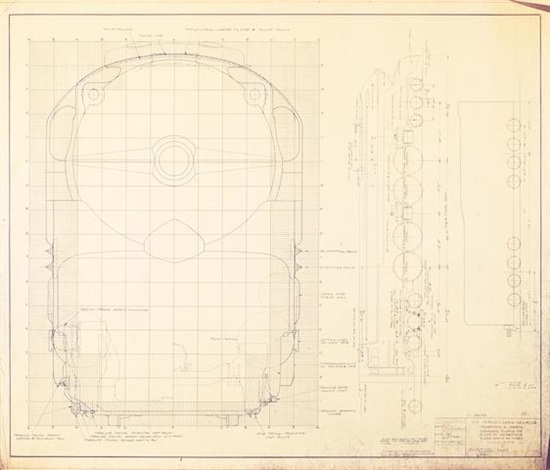 Two Blueprints for the Pennsylvania Railroad Class K4 Locomotive by ...
