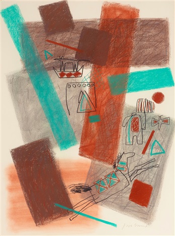 A Jaune Quick-to-See Smith drawing, Camas 41M, 1980 by Jaune Quick-to ...