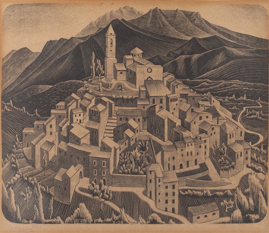 Goriano Sicoli, Abruzzo, juli 1929 b.125 by M.C Escher on artnet
