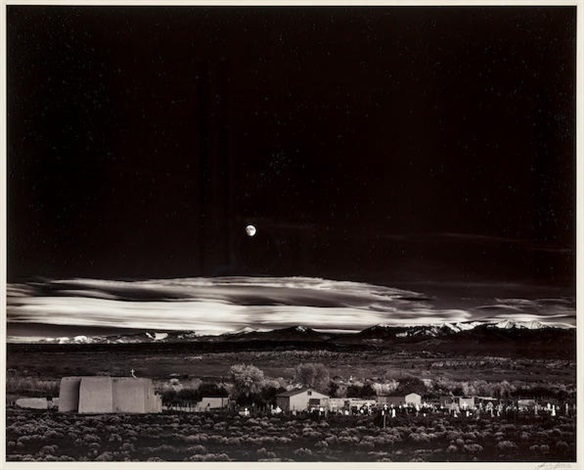 Moonrise, Hernandez, NM, c. 1941 by Ansel Adams on artnet