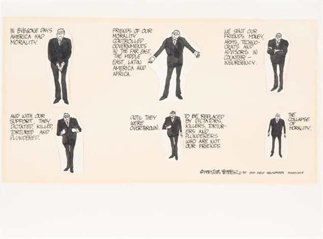 Political Cartoon by Jules Feiffer on artnet