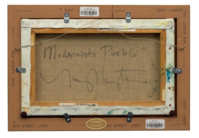 A Tony Abeyta painting, Modernist Pueblo by Tony Abeyta on artnet