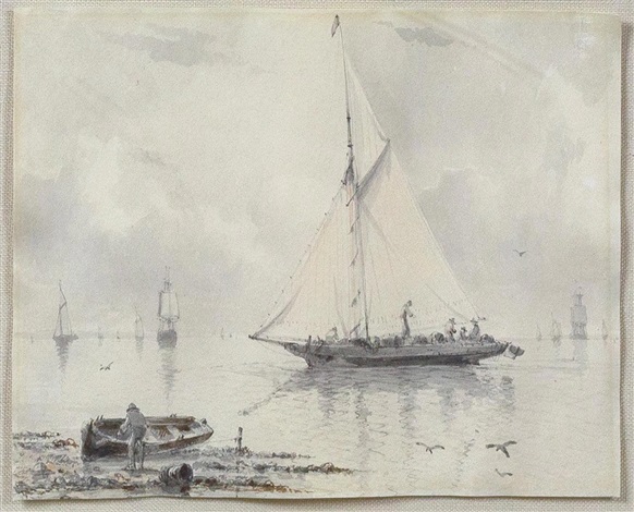 Hudson on North River Sloop. by Albertus van Beest on artnet