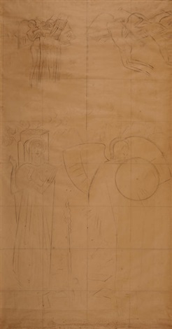 Drawing for the Apotheosis of Athanasios Diakos by Constantine ...