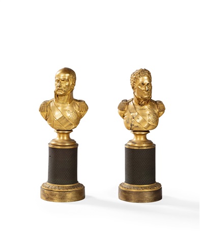 A pair of busts of Generals of the First French Empire by Louis ...