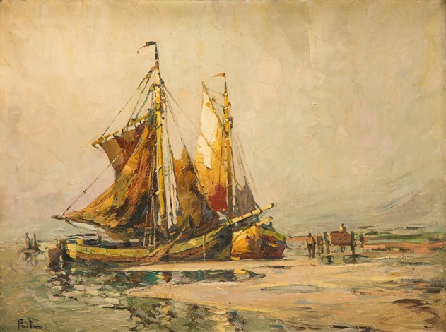 Boats by the seaside by Rudolf Priebe on artnet